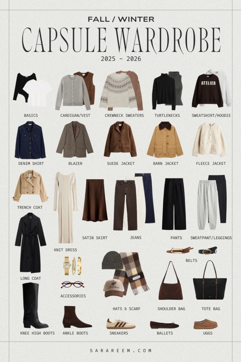 Fall and Winter Capsule Wardrobe 2025/2026: The Key Staples Every ...